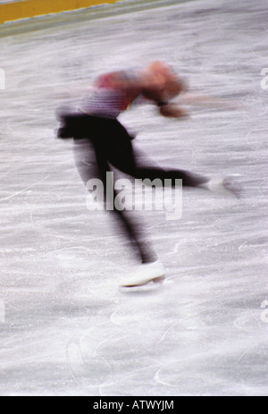 ICE SKATER IN MOTION Stock Photo - Alamy