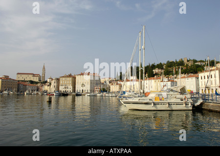 Piran, port basin Stock Photo - Alamy