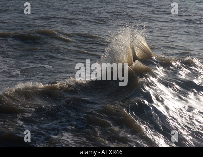 Waves off the coast of Walton on the Naze Stock Photo - Alamy