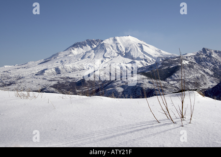 Mount St Helens winter Elk Rock viewpoint Cowlitz County Washington USA ...