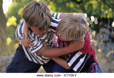 Two boys fighting Stock Photo: 114302312 - Alamy