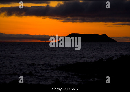 Daphne Major Island at sunset, Galapagos Islands Stock Photo - Alamy