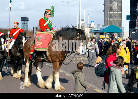 "welsh horse" st davids day parade cardiff south wales uk Stock Photo ...