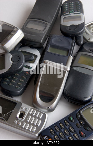 Pile of discarded mobile telephones Stock Photo - Alamy