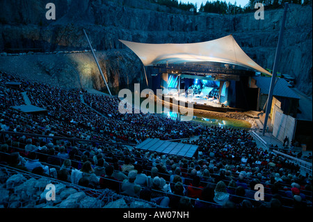 Audience at Concert, Dalhalla Concert Hall, Rattvik, Dalarna Sweden ...
