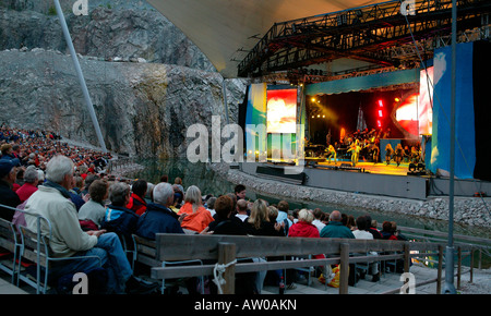 Audience at Concert, Dalhalla Concert Hall, Rattvik, Dalarna Sweden ...