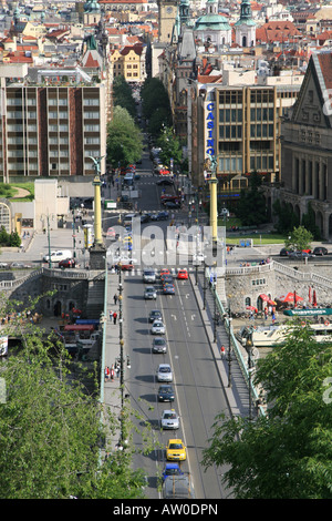 Cechuv bridge over Vltava. Prague. Czech Republic Stock Photo - Alamy