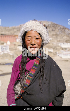 Tibet, Lhasa, Tibetan Girl, Day Stock Photo - Alamy