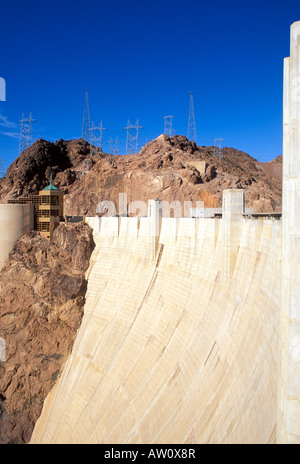 Massive Concrete Structures of the Hoover Dam, Including the Spillway ...