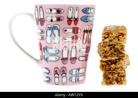 Mug with Organic Butter Flapjacks Stock Photo - Alamy