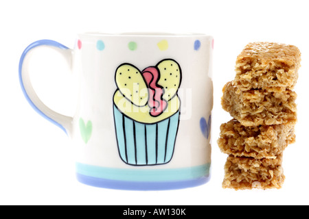 Mug with Organic Butter Flapjacks Stock Photo - Alamy