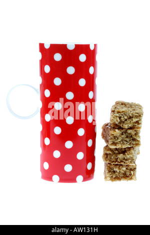 Mug with Organic Butter Flapjacks Stock Photo - Alamy