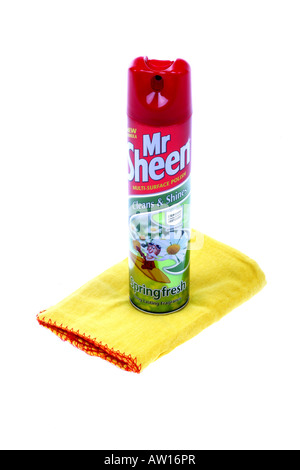 A tin of Mr Sheen multi-surface cleaning polish on a white background ...