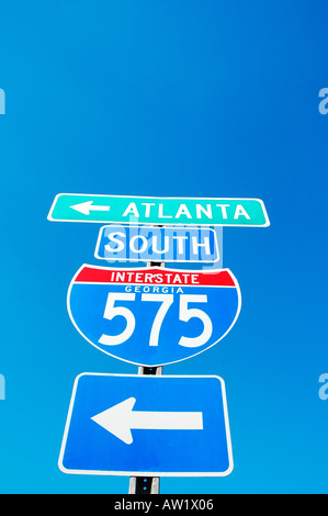 Atlanta South Sign on Interstate 575 Georgia, USA America Destination ...