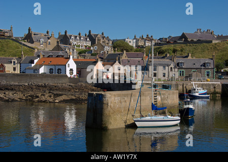 Historic fishing village and harbour of Findochty, Banffshire, Scotland ...