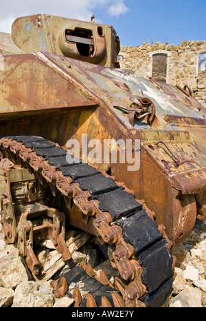 Rusting American WW2 tank in parc national du Mercantour, Maritime Alps ...