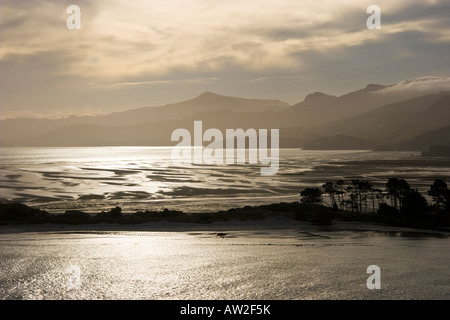 Aramoana from Taiaroa Head, Otago Peninsula, New Zealand Stock Photo ...
