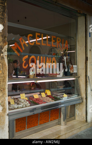 Horse Meat Butcher, Venice, Italy Stock Photo - Alamy