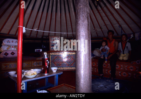 Mongolian girl inside a traditional ger, Mongolia Stock Photo - Alamy