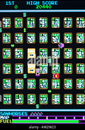 Armored Car Stern 1981 Vintage arcade videogame screen shot - EDITORIAL ...