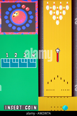 Bowl O Rama Vintage arcade videogame screen shot - EDITORIAL USE ONLY ...