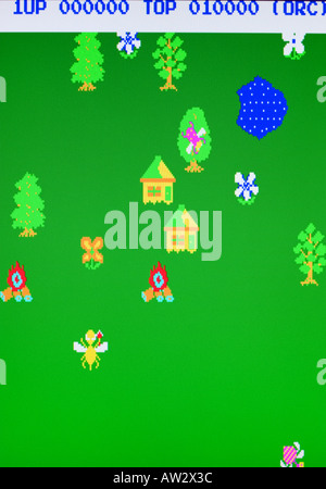 Funky Bee Orca Corp 1982 Vintage arcade videogame screen shot - EDITORIAL USE ONLY Stock Photo ...