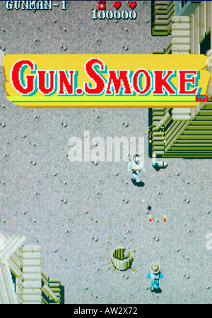 Gun Smoke Gunsmoke Capcom 1985 Vintage arcade videogame screen shot ...