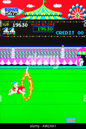 Circus Charlie Konami 1984 Vintage arcade videogame screen shot ...