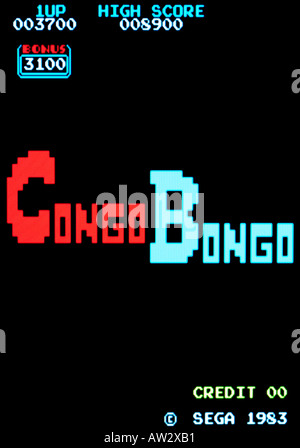 Congo Bongo Sega 1983 Vintage arcade videogame screen shot - EDITORIAL USE ONLY Stock Photo - Alamy