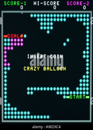 Crazy Balloon Taito 1980 Vintage arcade videogame screen shot - FOR EDITORIAL USE ONLY Stock ...