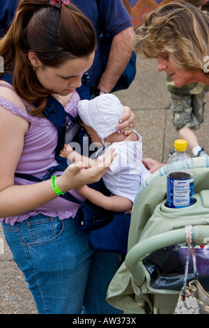 Teenage Girl with Simulated Real Baby for Social Studies Class Stock ...