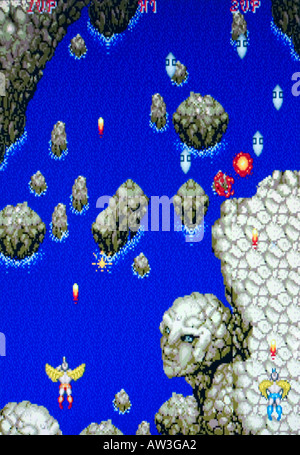 Legendary Wings Capcom 1986 Vintage arcade videogame screen shot ...