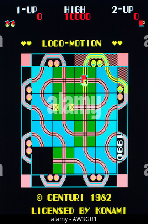 Loco Motion Konami Centuri 1982 Vintage arcade videogame screen shot ...