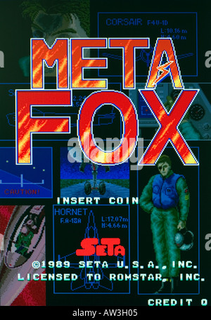Meta Fox Seta Romstar 1989 Vintage arcade videogame screen shot ...