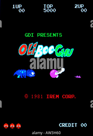 Oli Boo Chu Irem Corp 1981 Vintage arcade videogame screen shot ...