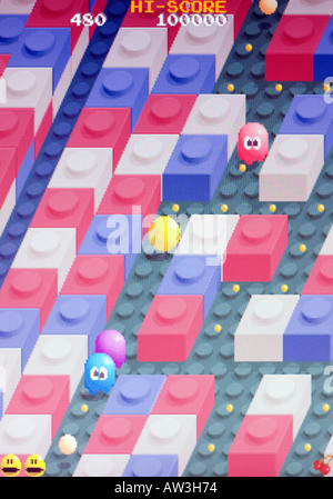 Pac Mania Pacmania Namco 1987 Vintage arcade videogame screen shot ...