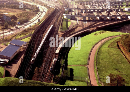 Channel tunnel folkestone train entering tunnel Stock Photo: 18261567 ...