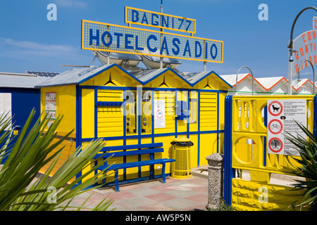 Private Bathing Lido sign Riccione near Rimini Italy Stock Photo - Alamy