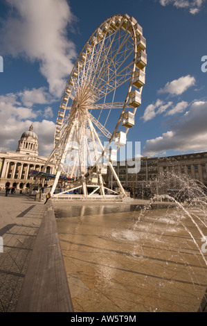 The Nottingham eye, ferris wheel in Nottingham's old market square ...