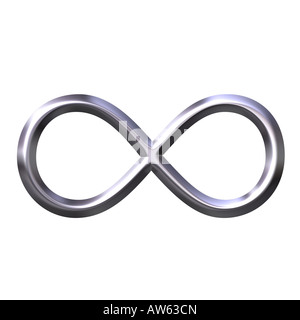 Silver infinity symbol Stock Photo - Alamy