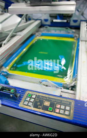Industrial Silkscreen Machine Stock Photo - Alamy