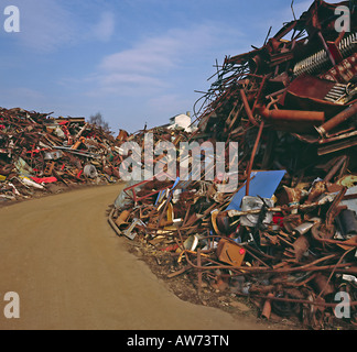 recycling of metall collecting point site for discarded metal iron ...