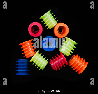 Scanned image of a studio shot of a red Lamborghini supercar, profile ...