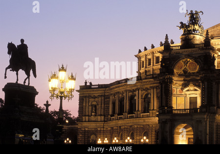 Semperoper in Dresden, Germany at dusk Stock Photo - Alamy