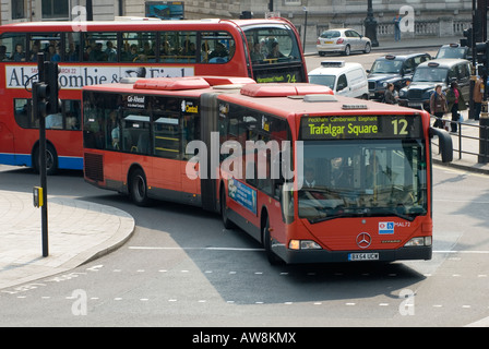 Bendy bus Mercedes Citaro driving through the centre of the city of ...