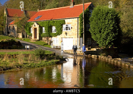 The stepping stones Darnholme Goathland North Yorkshire England Stock ...