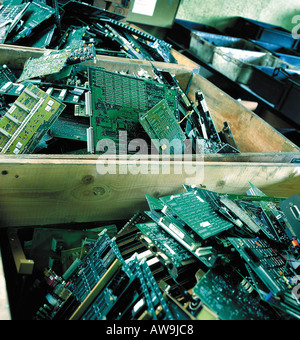 Scrap Computer motherboards Stock Photo - Alamy