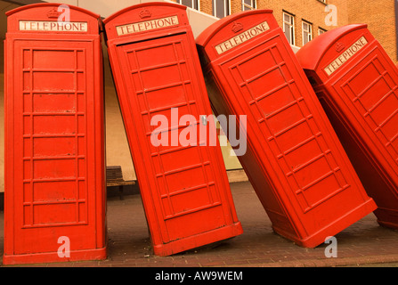 Red telephone box sculpture 'Out of Order', Kingston upon Thames, Royal ...