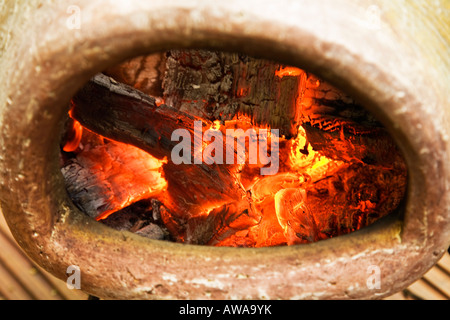 Coal fire. Flames and glowing embers in a coal fire Stock Photo - Alamy