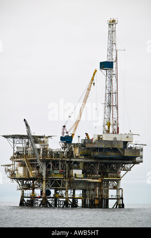 Oil platforms off Point Conception California, USA Stock Photo - Alamy